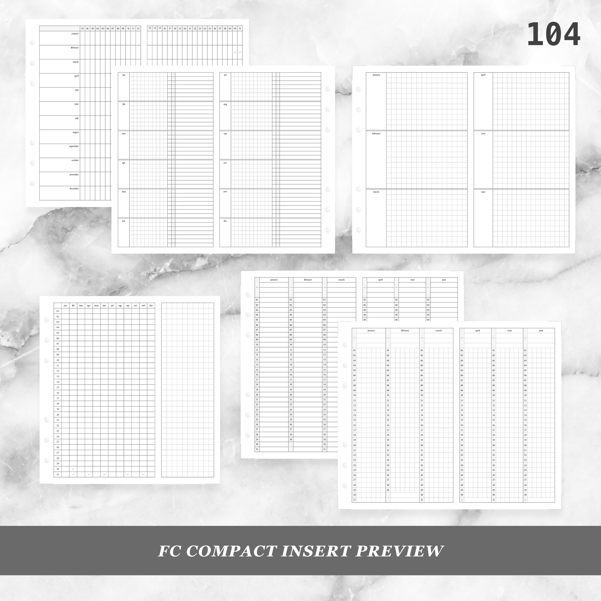 Planner Insert 104: Yearly BASE Bundle USE ANY YEAR – Peanuts Planner Co.